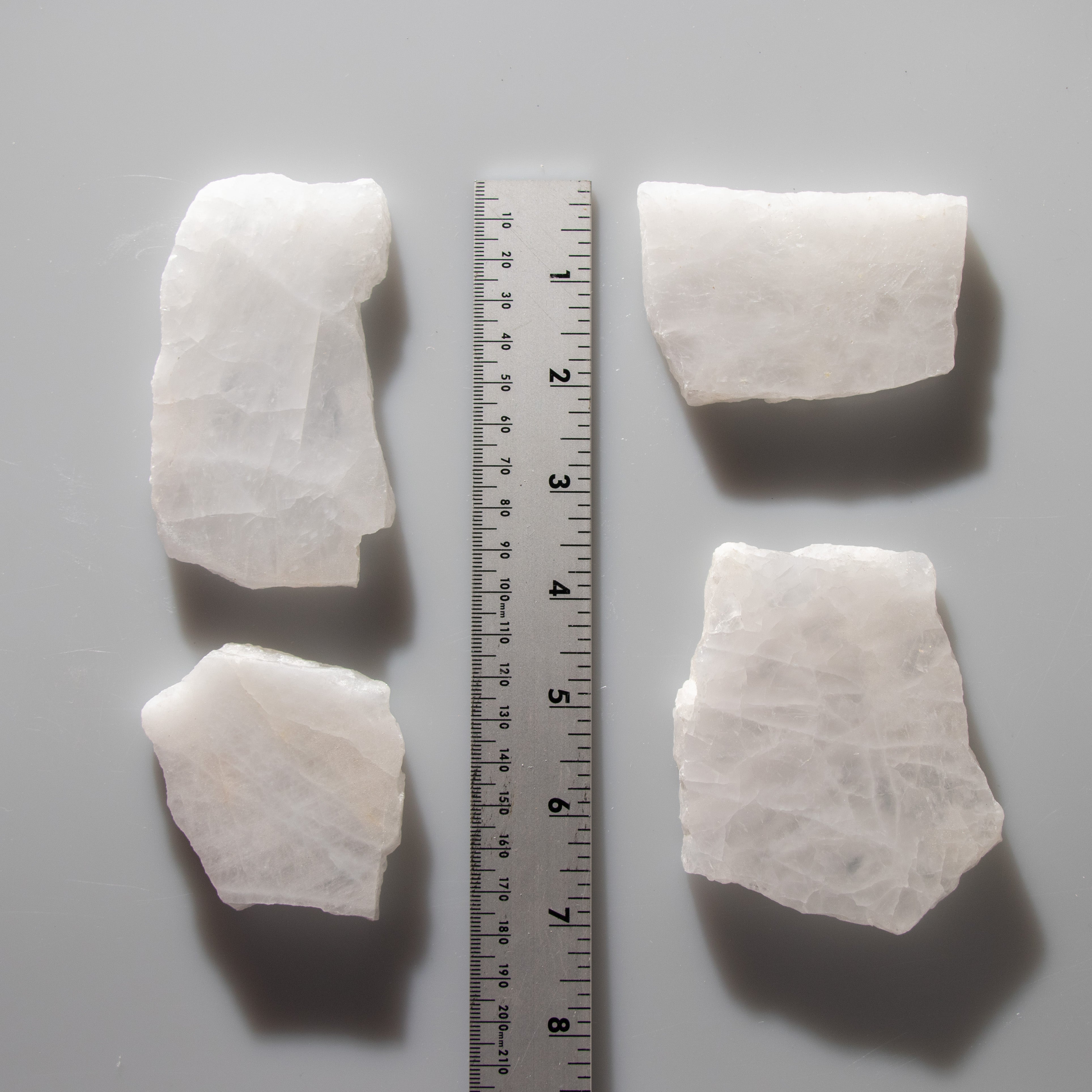Clear Quartz Slab Natural Form, 5 Pieces Pack