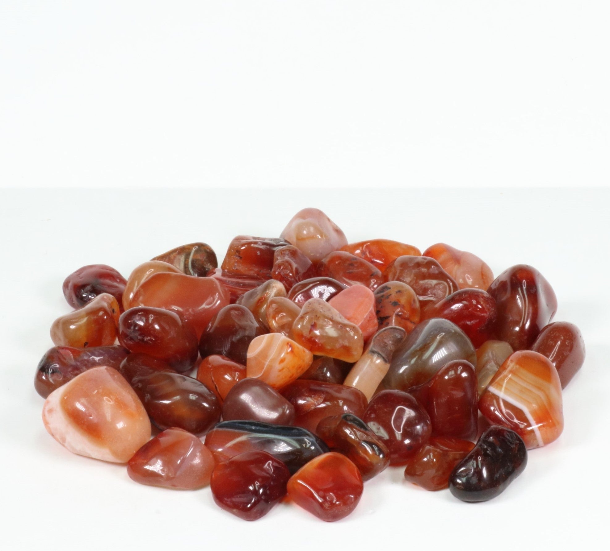 Carnelian Tumbled Stone, 2-3cm, Quality A, 1 Lb